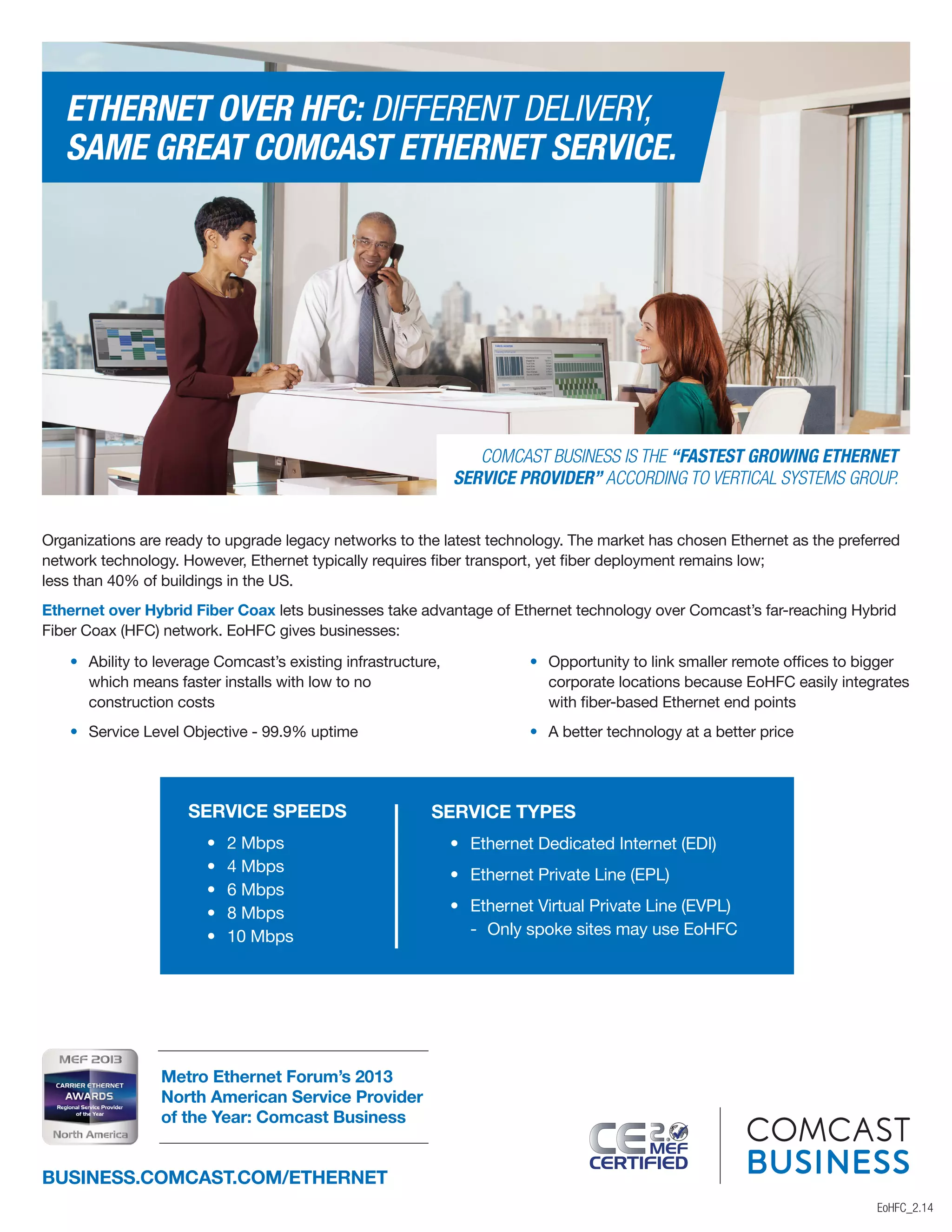 Ethernet over hybrid fiber coax | PDF
