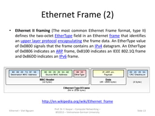Ethernet - Networking presentation | PPTX