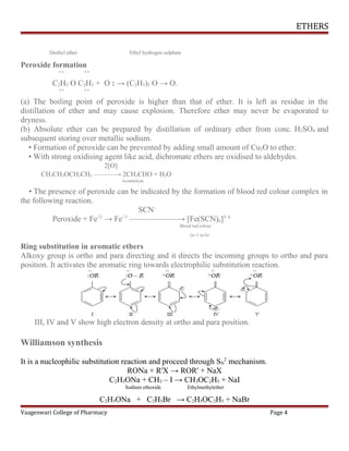 Ether notes | DOC | Chemistry | Science