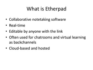 Etherpad use | PPTX