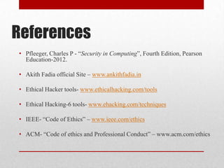 Ethical Hacking, Introduction | PPTX | Computing | Technology & Computing