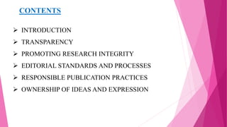 ETHICS OF PUBLICATION | PPTX