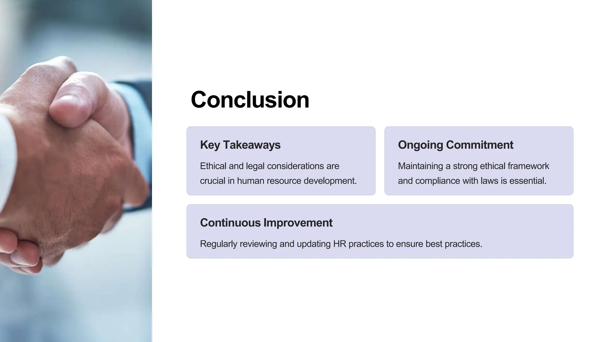 Ethical and Legal Considerations in Human Resource Development (HRD) | PPTX