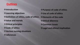 Ethical consideration-code-ofprofeesional-conduct | PPT