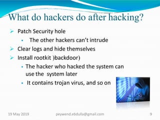 Ethical hacking | PPTX | Information and Network Security | Computing