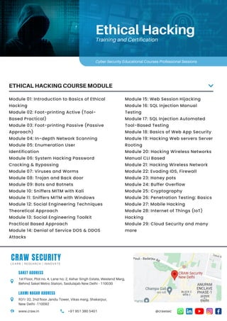 Explore the Best Ethical Hacking Course in Delhi | PDF