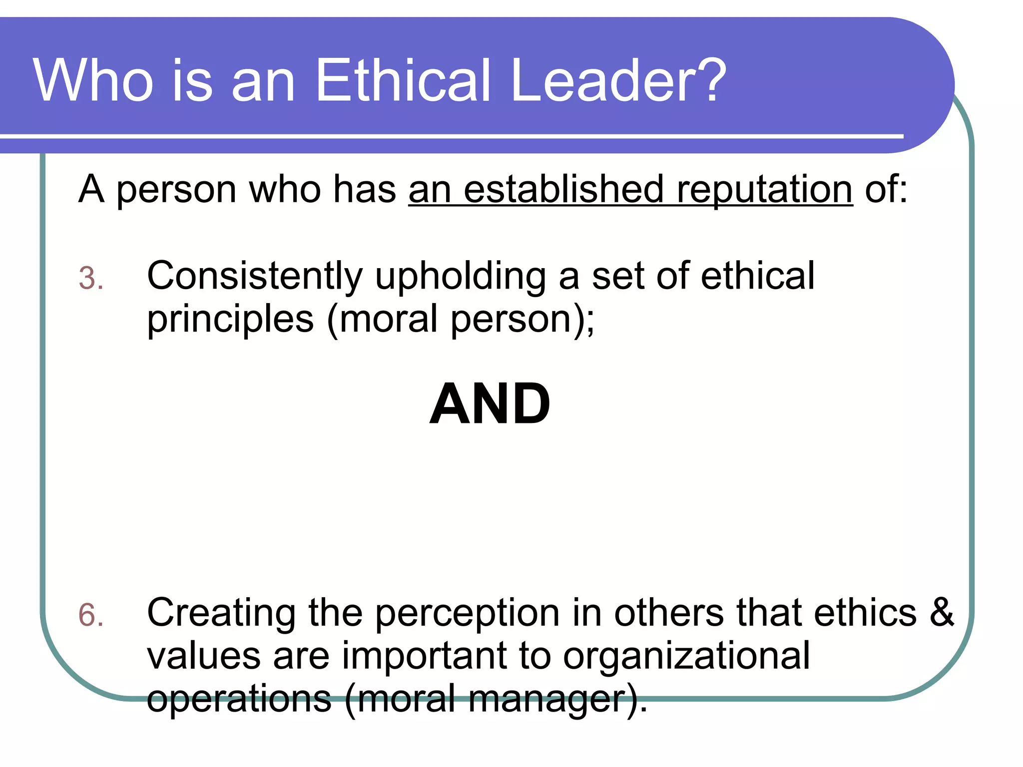 ethical leadership | PPT