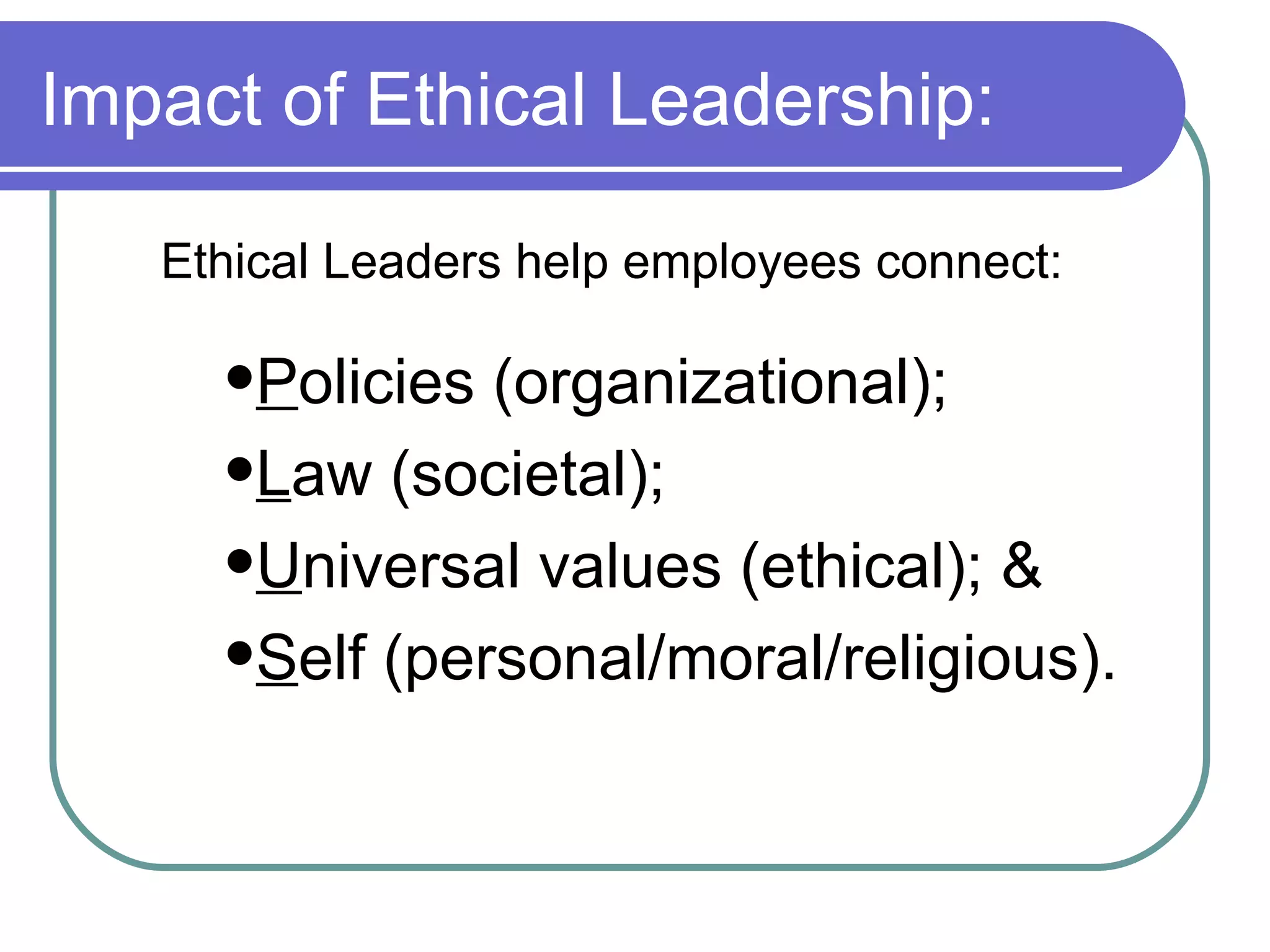 ethical leadership | PPT