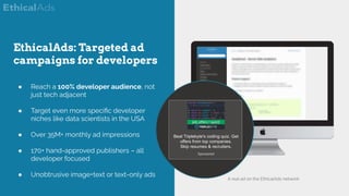 ethicalads advertiser prospectus 2025 Q1 | PPT
