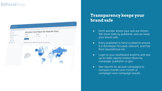 ethicalads advertiser prospectus 2025 Q1 | PPT