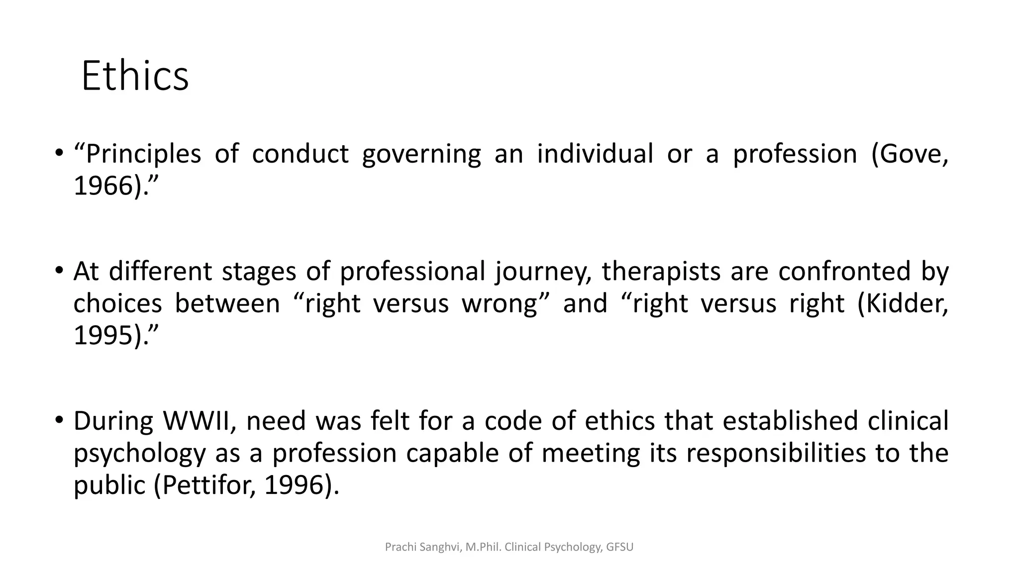 Ethical and Legal Constraints in Psychotherapy | PPTX