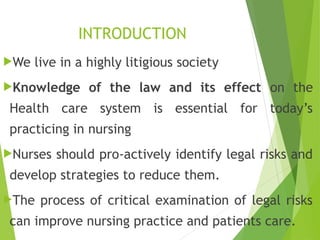 ETHICAL_AND_LEGAL_FRAMEWORK_IN_NURSING for Nursing Students | PPTX