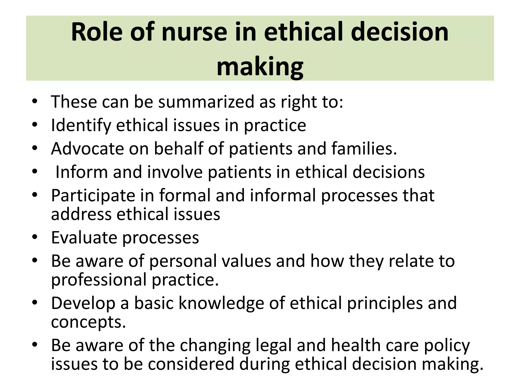 Ethical and legal issues in midwifery and obstetrics nursing | PPTX