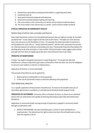 Ethical and legal issues in community health nursing and | DOCX