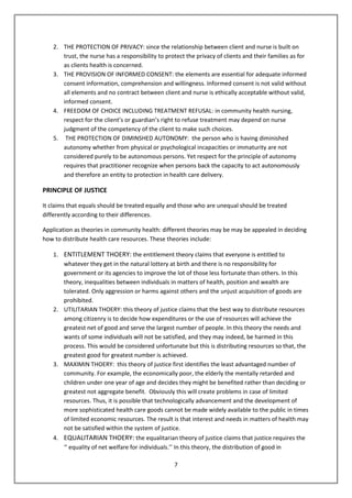 Ethical and legal issues in community health nursing and | DOCX