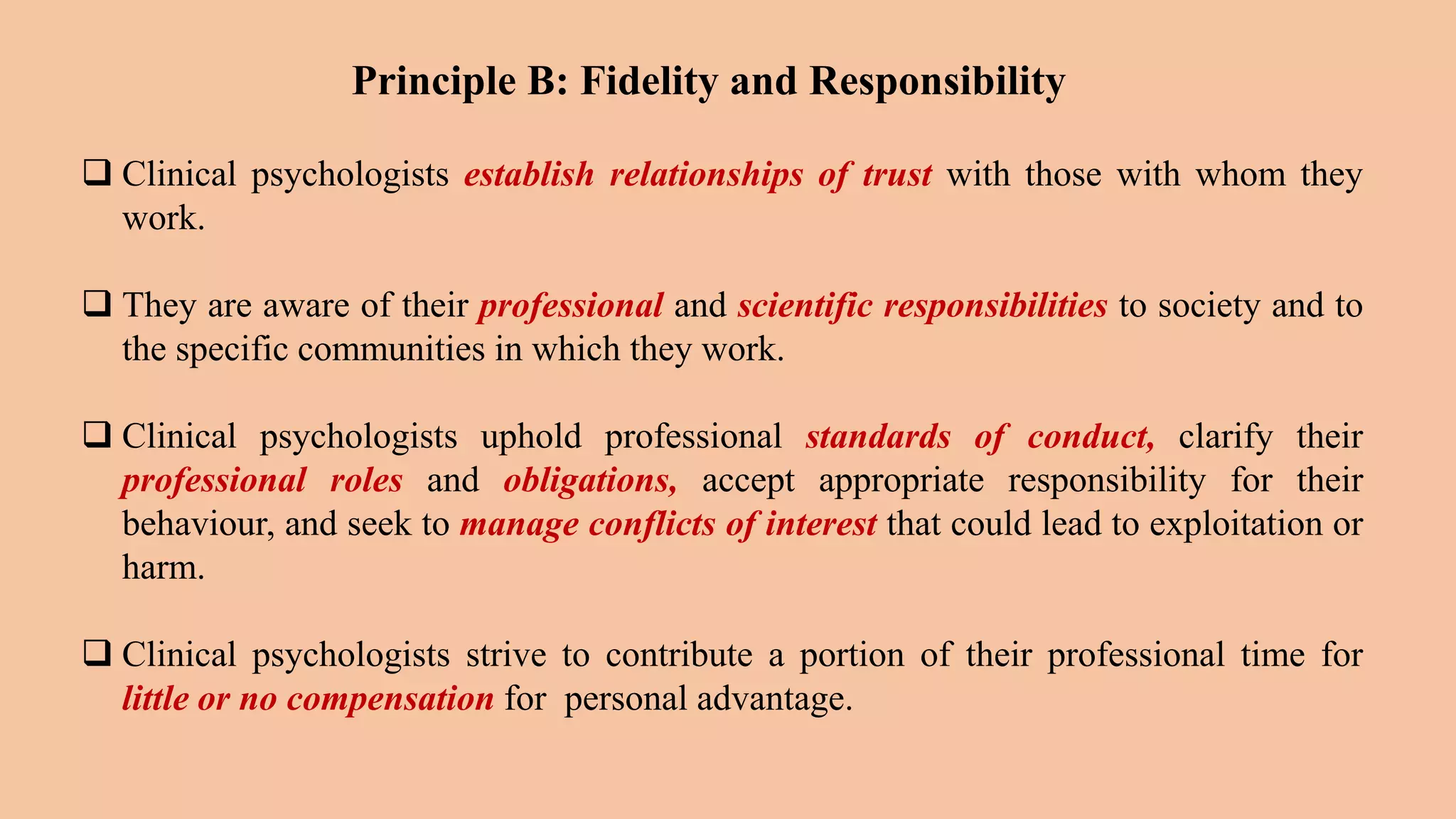 Ethical and legal issues in clinical psychology (according to ethics ...