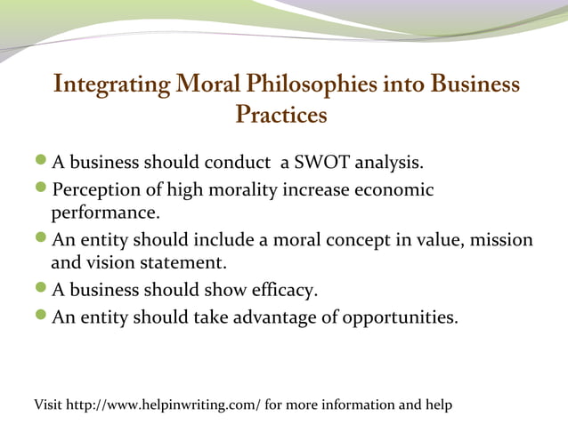 Ethical and Moral Philosophies in Business | PPT | Business | Business ...
