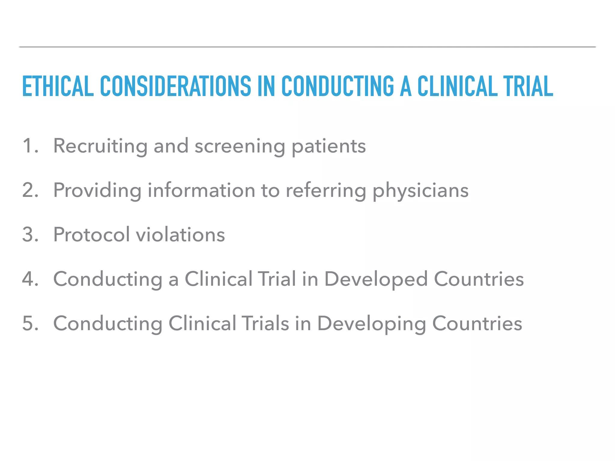 Ethical and Participant Safety considerations in Clinical Trials | PDF