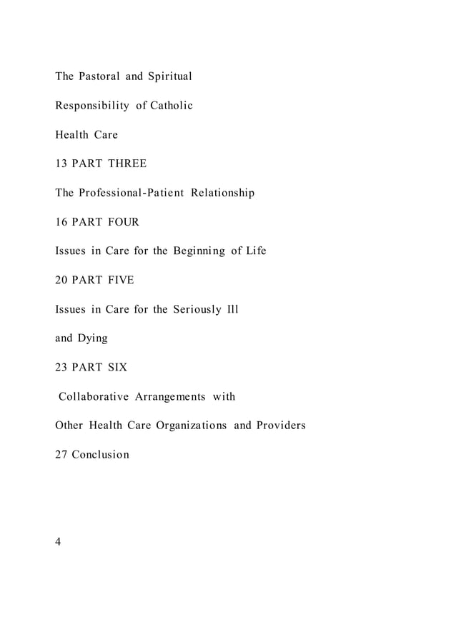 Ethical and religious directives for catholic health care | DOCX ...