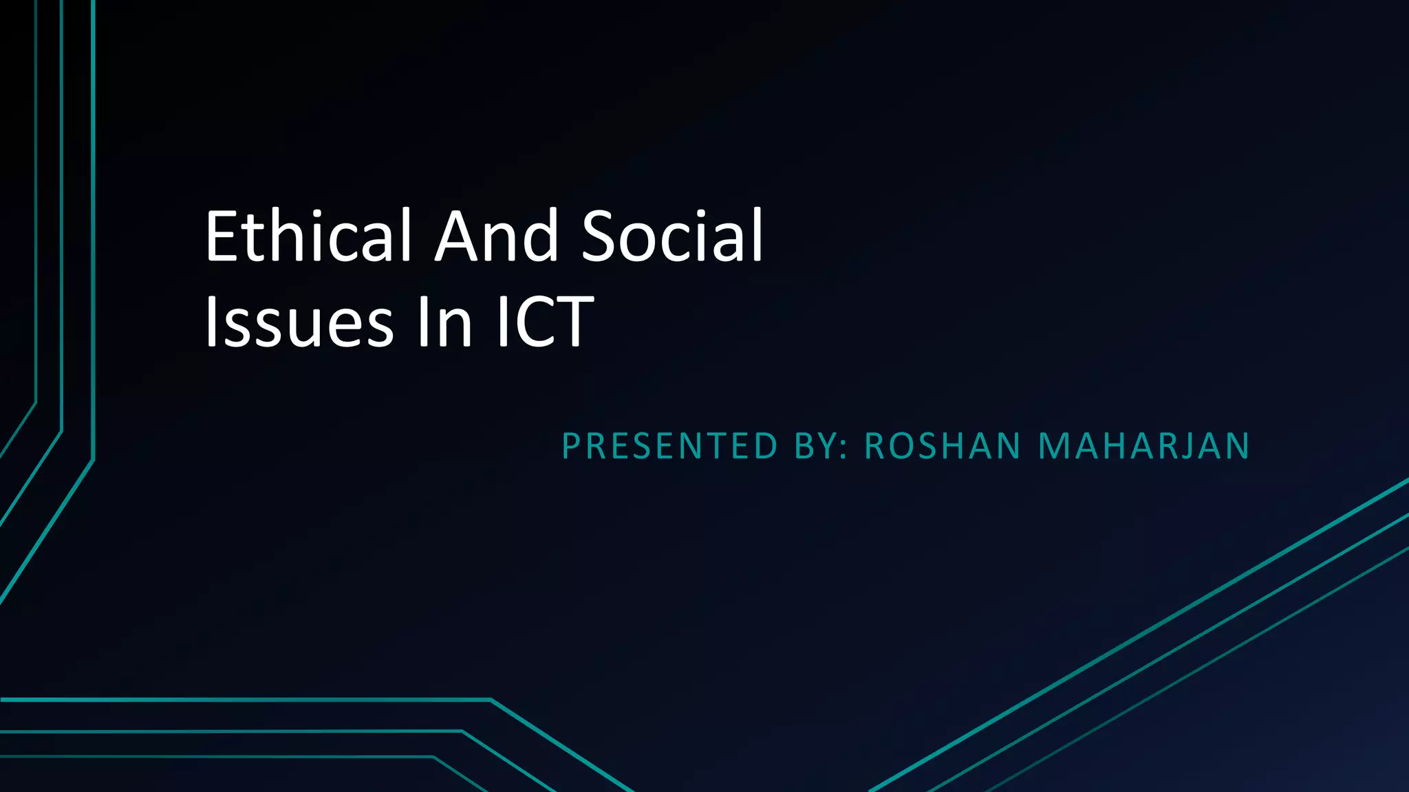 Ethical and Social Issues in ICT | PDF