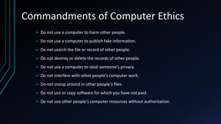 Ethical and Social Issues in ICT | PDF