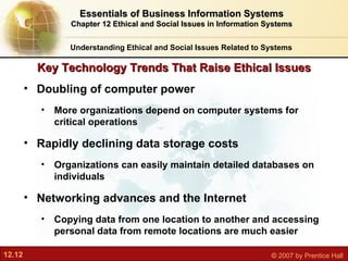 Ethical and social issues in information systems | PPT
