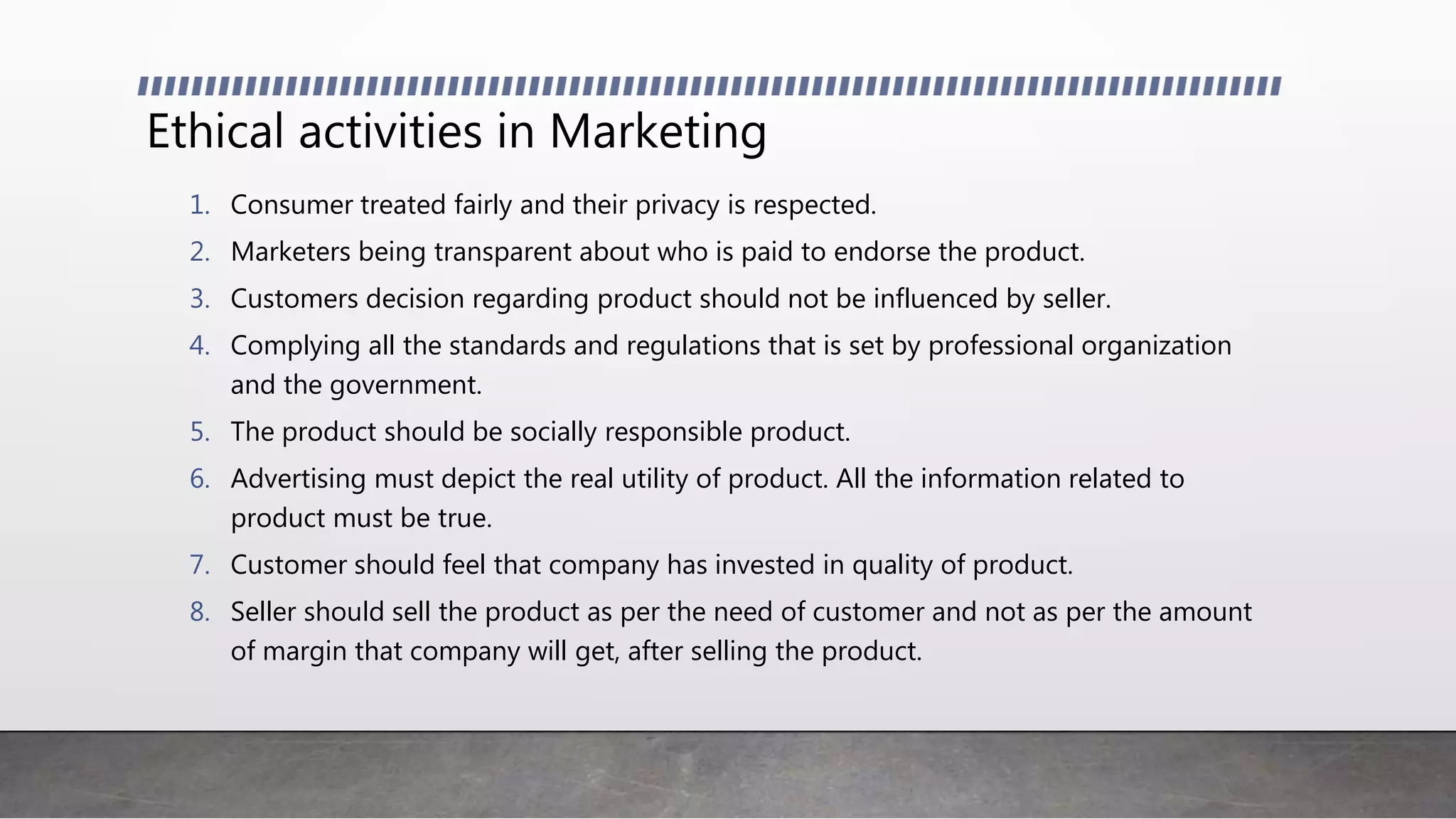 Ethical and unethical practices in marketing | PPTX | Advertising ...