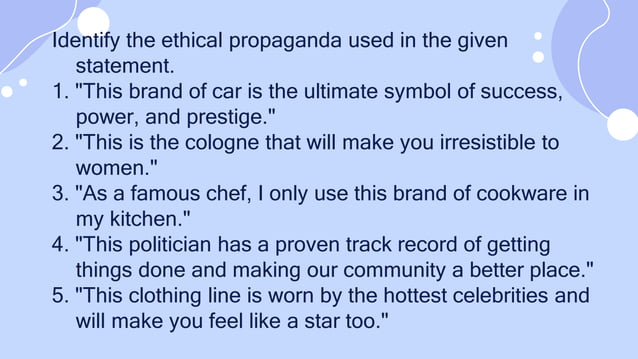 English 8 Ethical Appeal (Types of Propaganda) | PPTX | Business ...