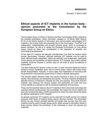 Ethical aspect of ict implants in human body cp20 en | PDF