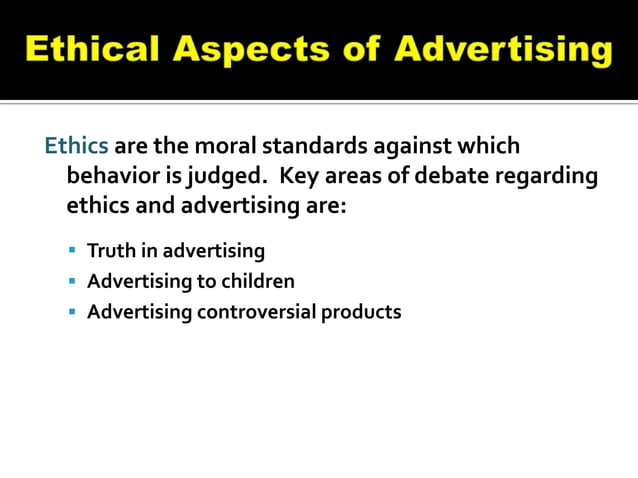 Ethical aspects of advertising | PPT