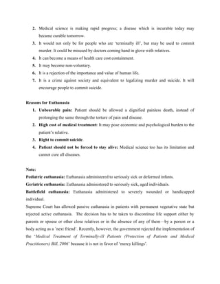 Ethical aspects of anesthesia care and euthanasia | PDF