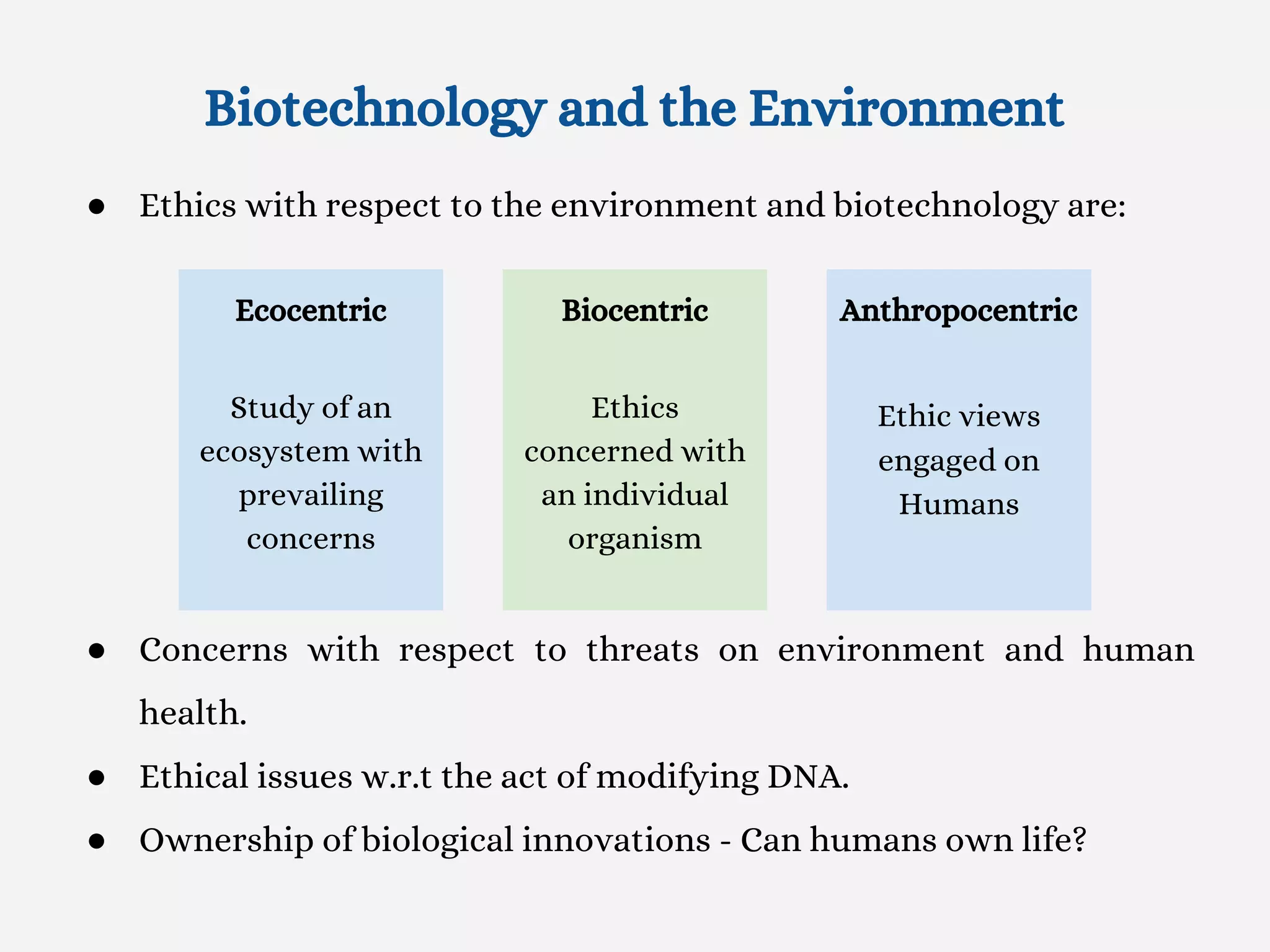 Ethical Aspects of Biotechnology | PDF