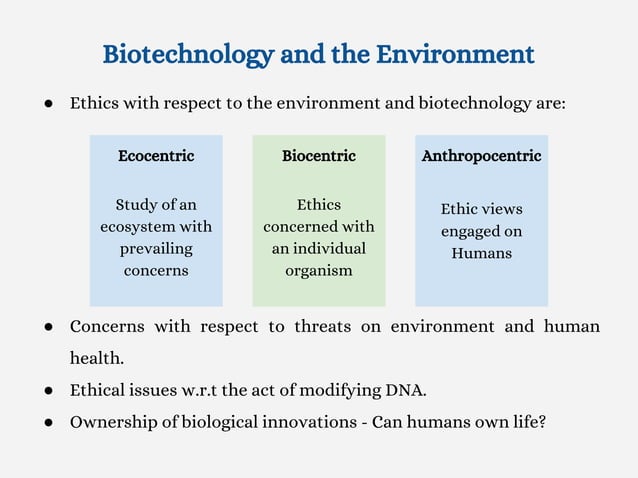 Ethical Aspects of Biotechnology | PDF | Agriculture | Industries