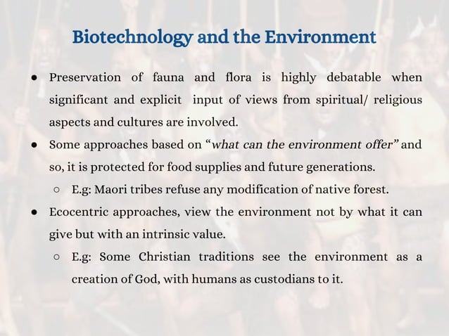 Ethical Aspects of Biotechnology | PDF | Agriculture | Industries