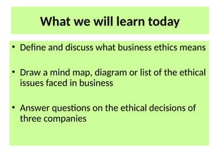 ETHICAL CHOICES IN BUSINESS ORGANIZATION | PPTX