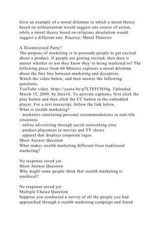 Ethical ClaimsBoth ethics and morals involve considerations abou.docx