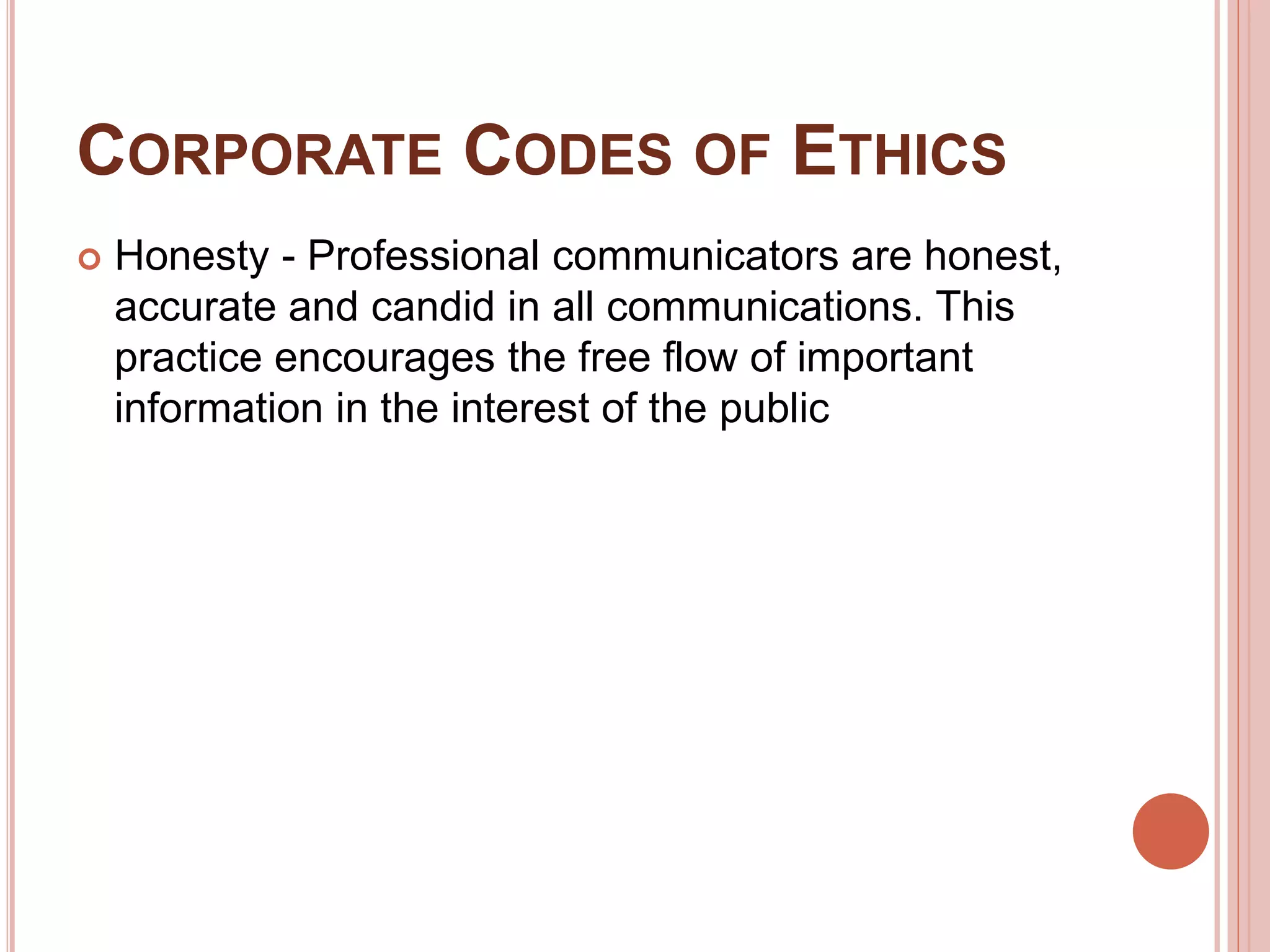 Ethical communication | PPTX
