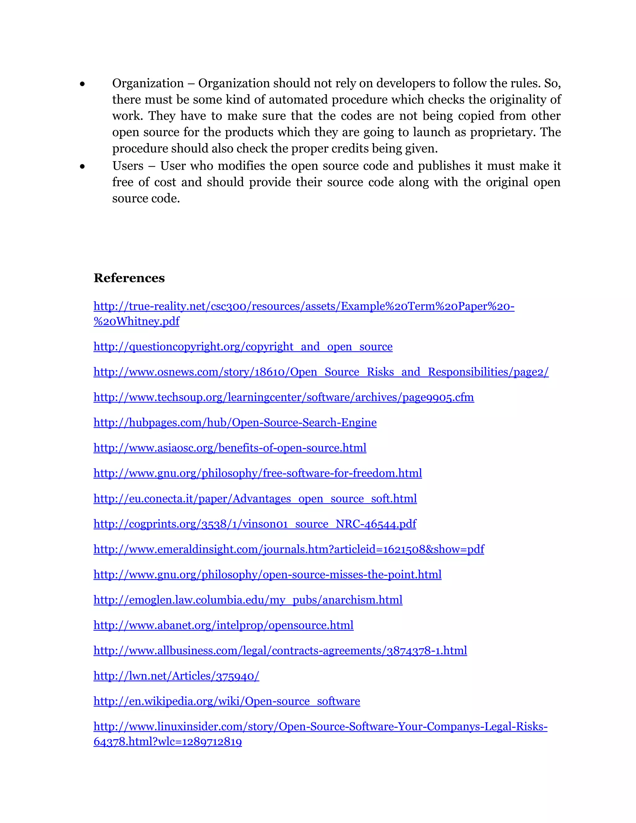 Ethical consideration in open source software | DOCX