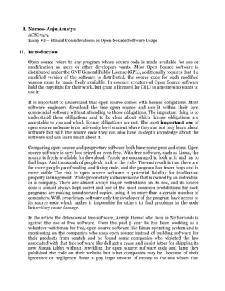 Ethical consideration in open source software | DOCX