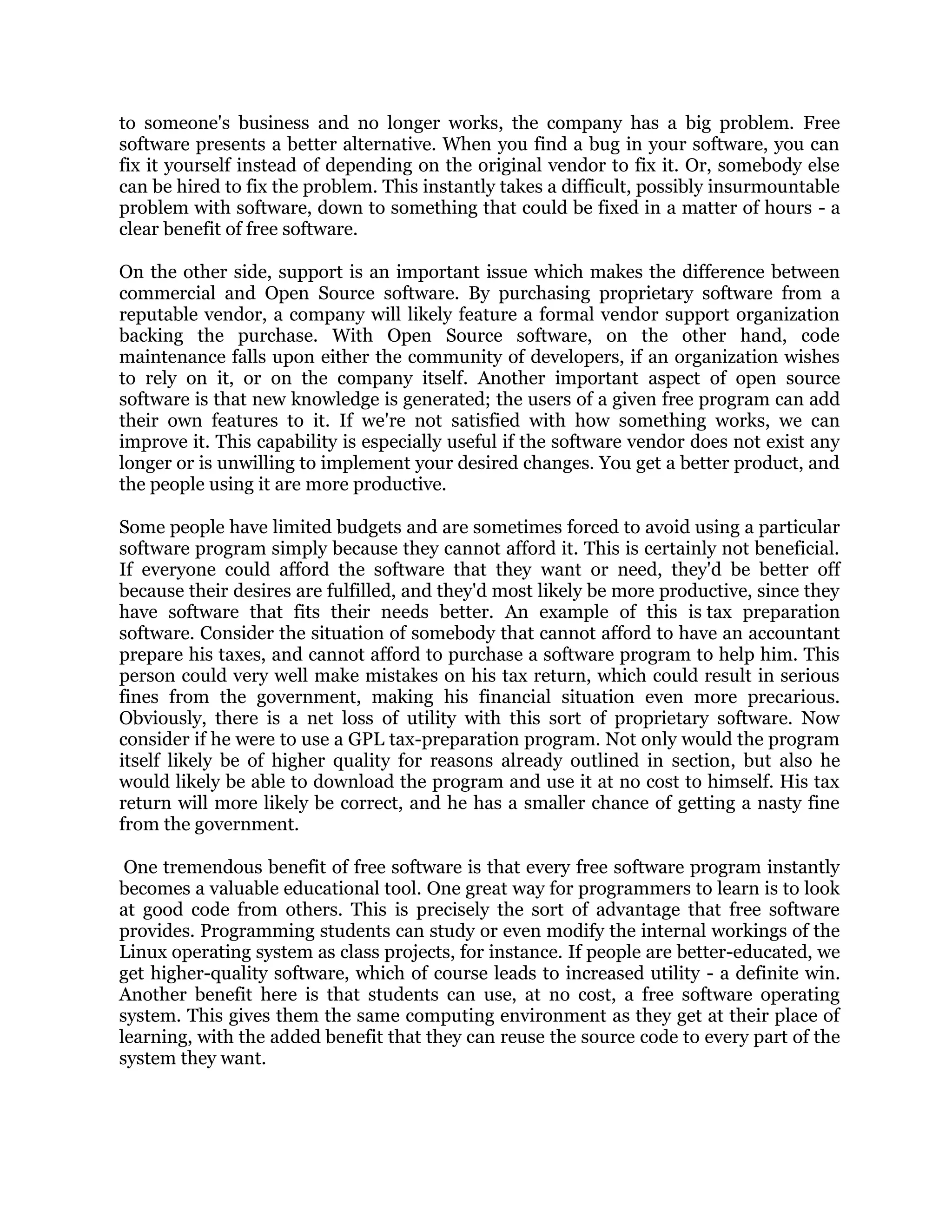 Ethical consideration in open source software | DOCX