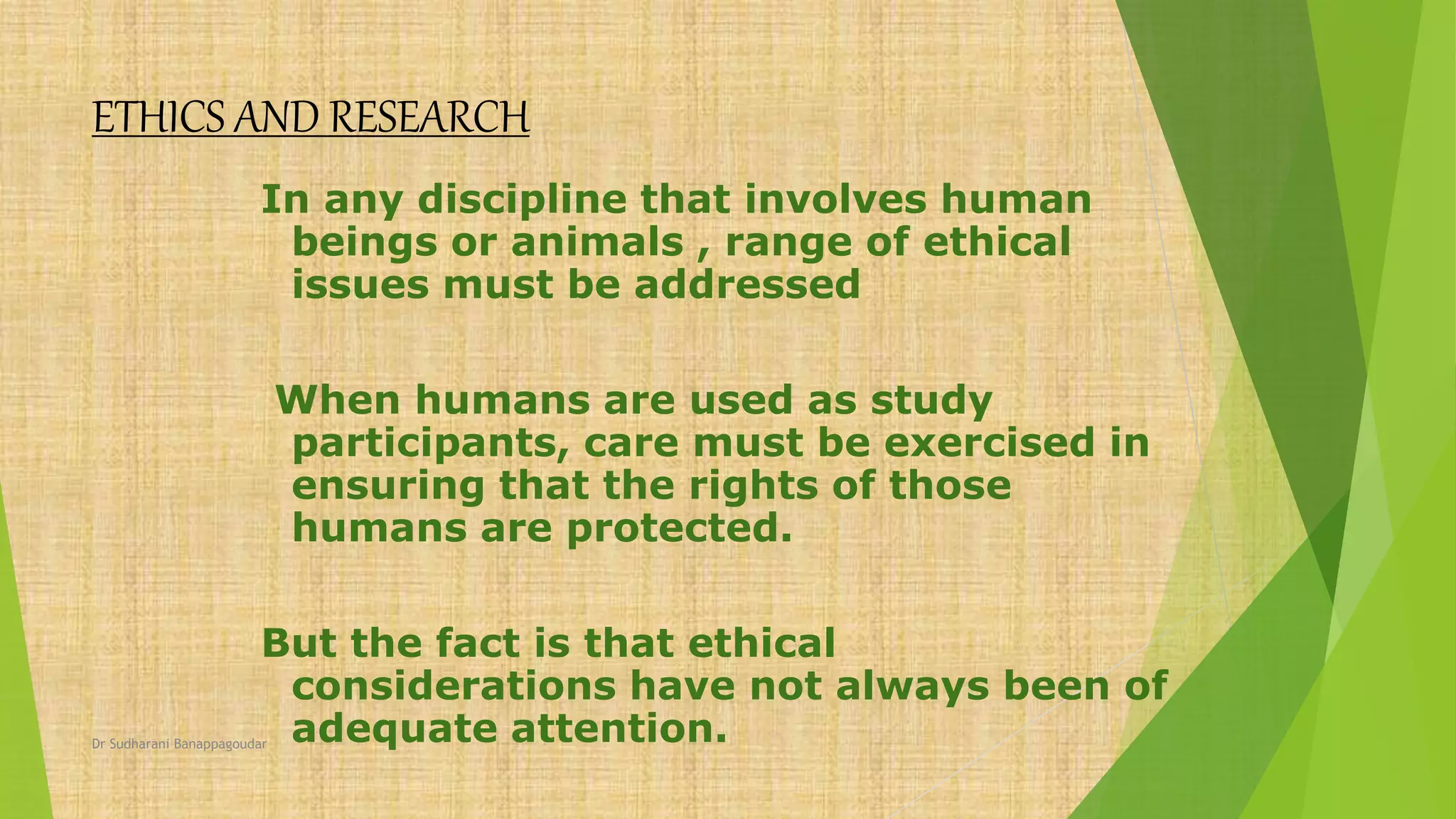 Ethical consideration in research | PPTX
