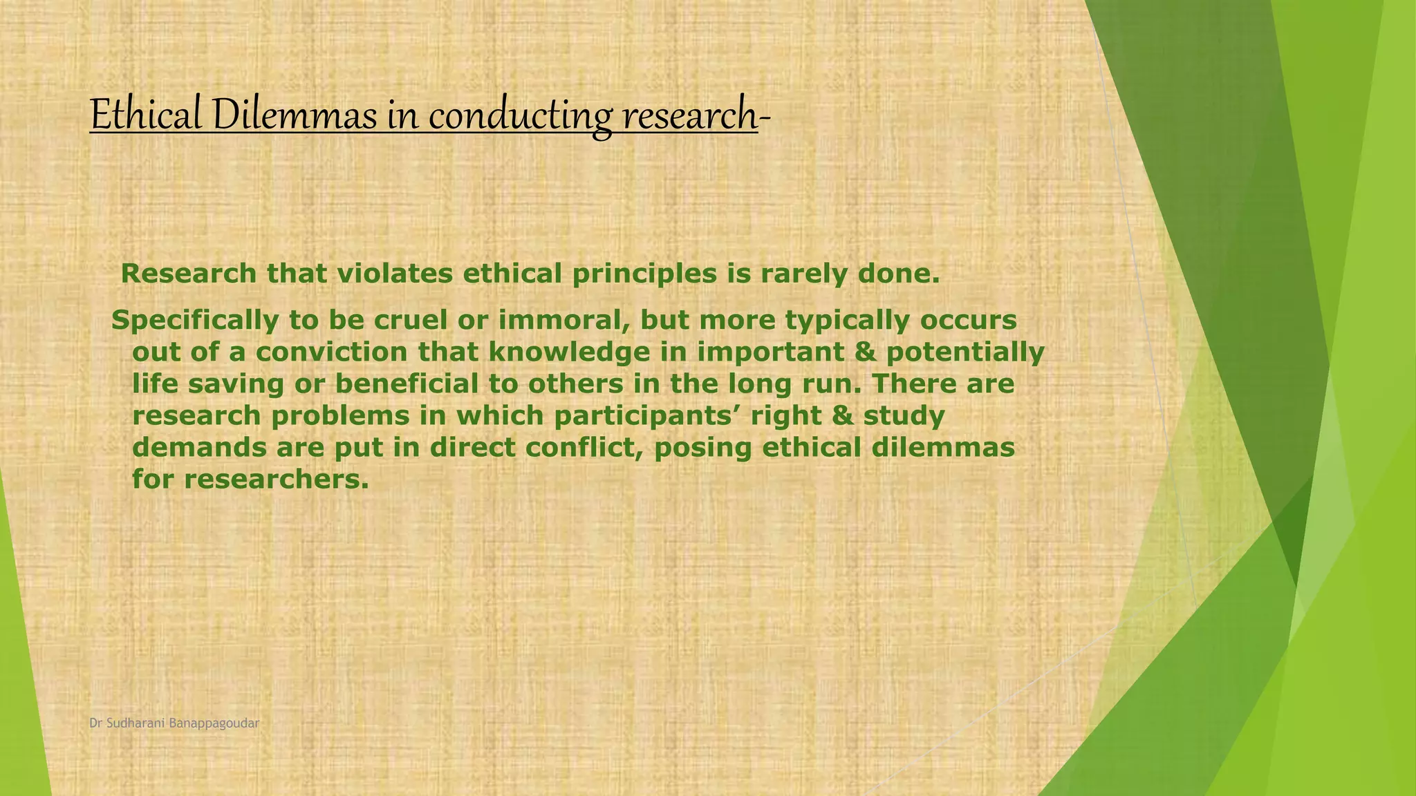 Ethical consideration in research | PPTX | Law