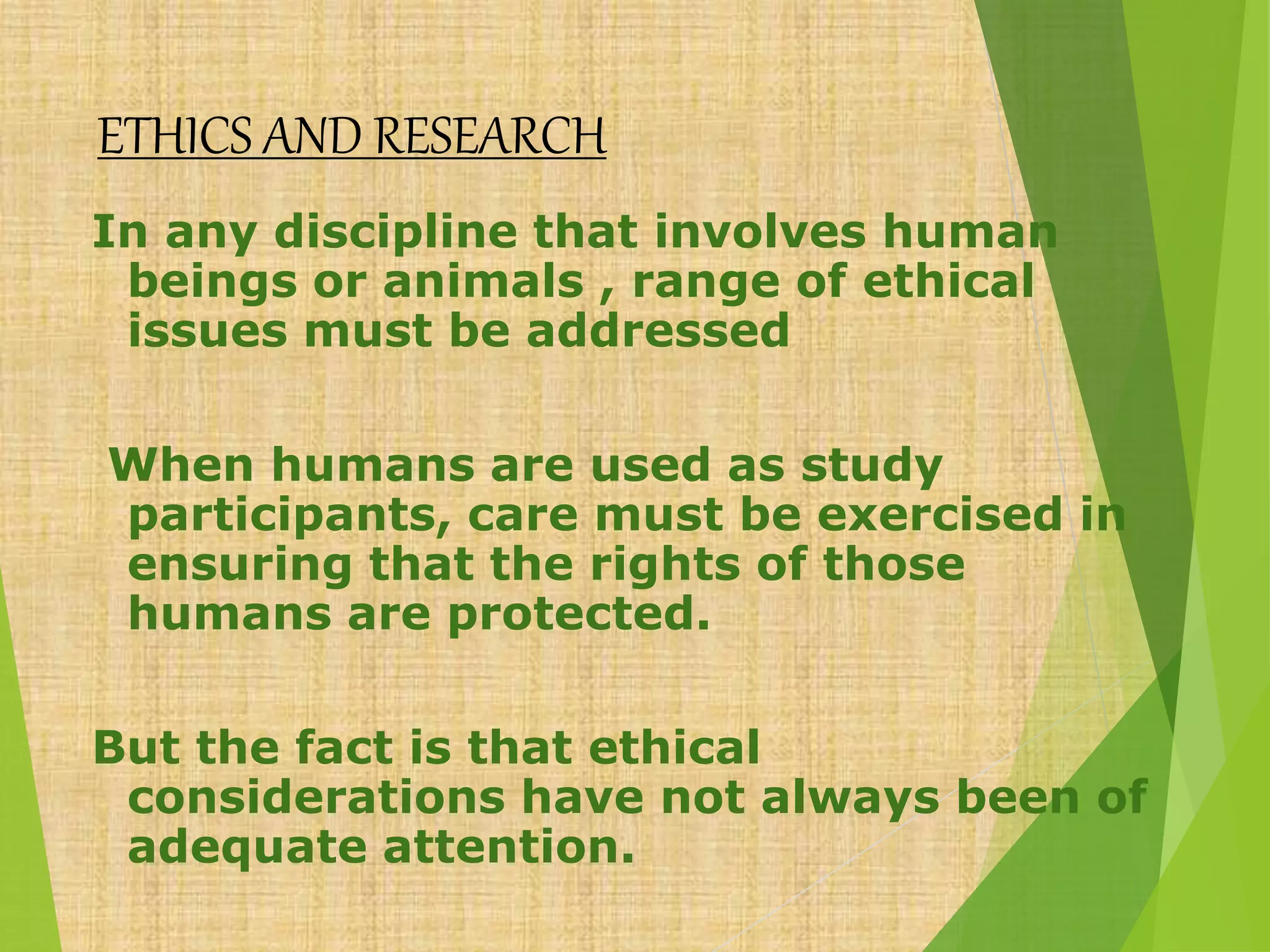 Ethical consideration in research | PPTX