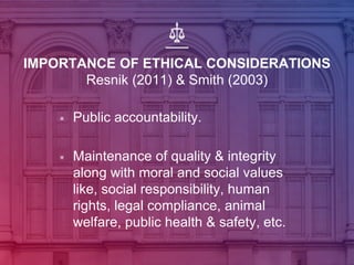 Ethical Considerations of a Qualitative Research | PPTX