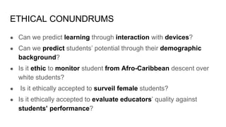 Ethical considerations about the datafication of education | PPTX