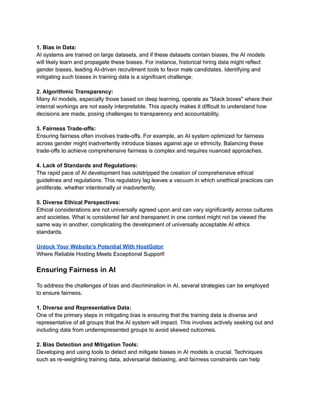 Ethical Considerations in AI Development- Ensuring Fairness and ... Ethical Considerations in AI Development- Ensuring Fairness and ...