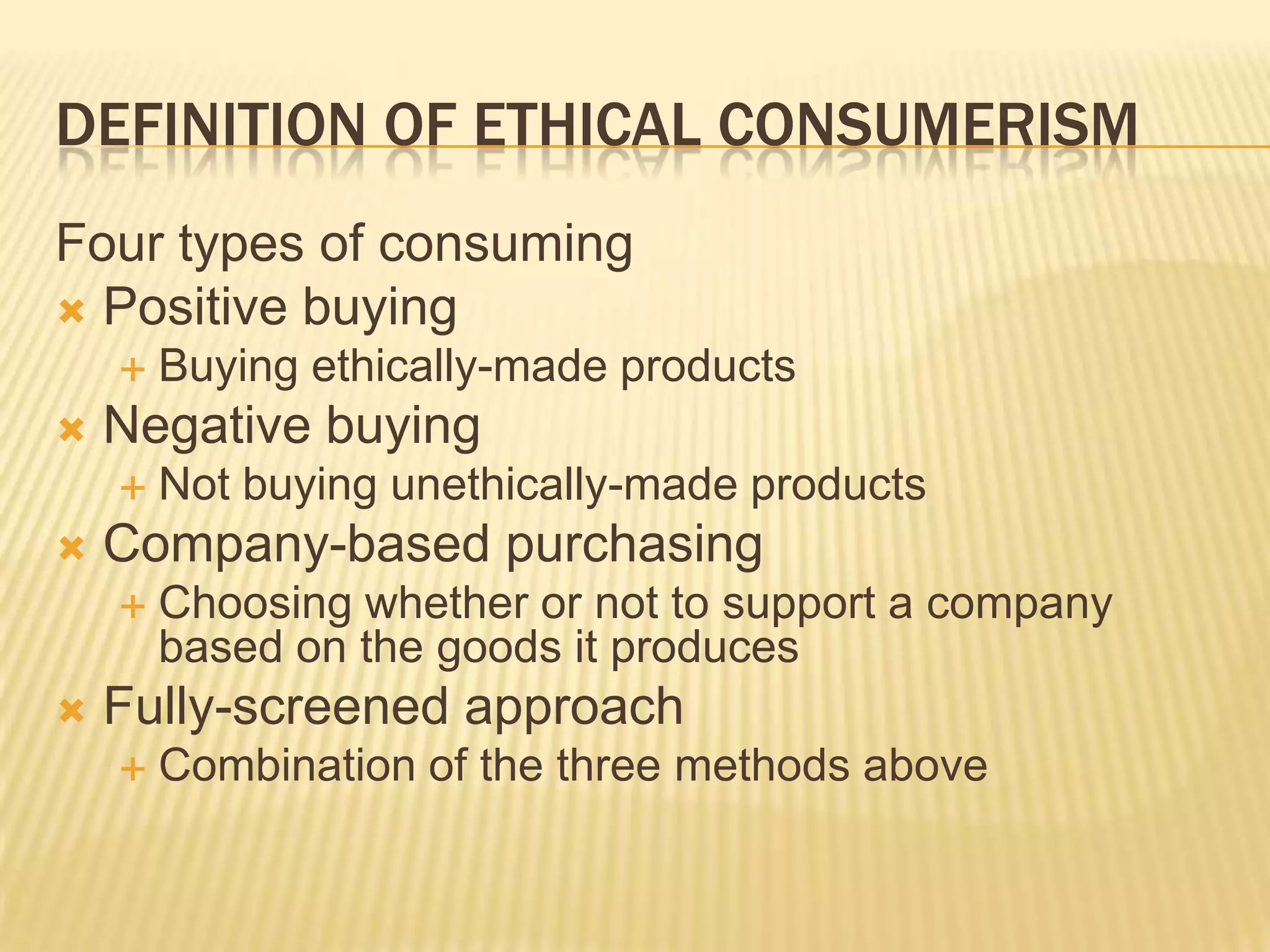 Ethical Consumerism | PPTX