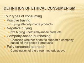 Ethical Consumerism | PPTX