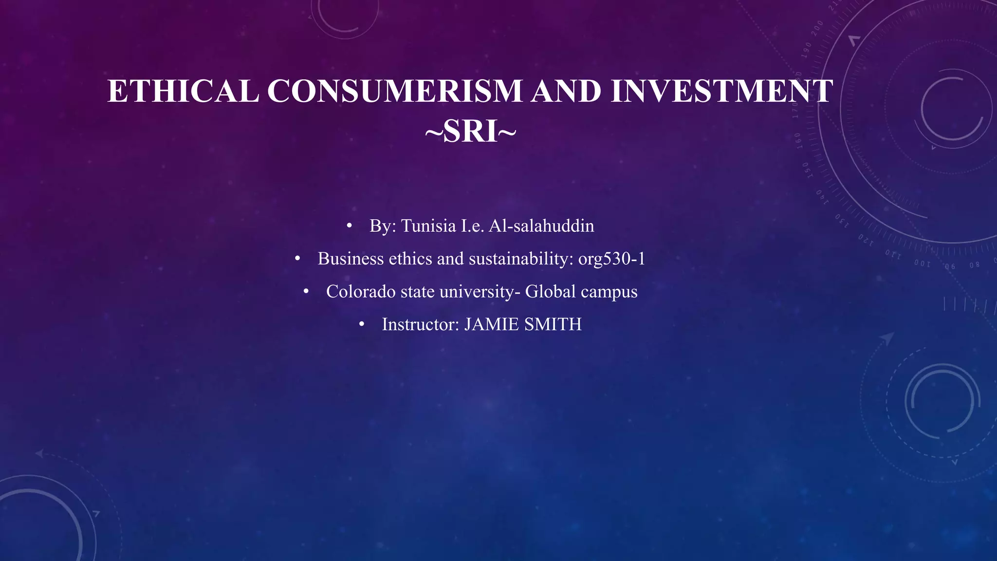 Ethical consumerism and nvestment | PPT