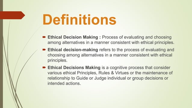 Ethical decision making | PPTX